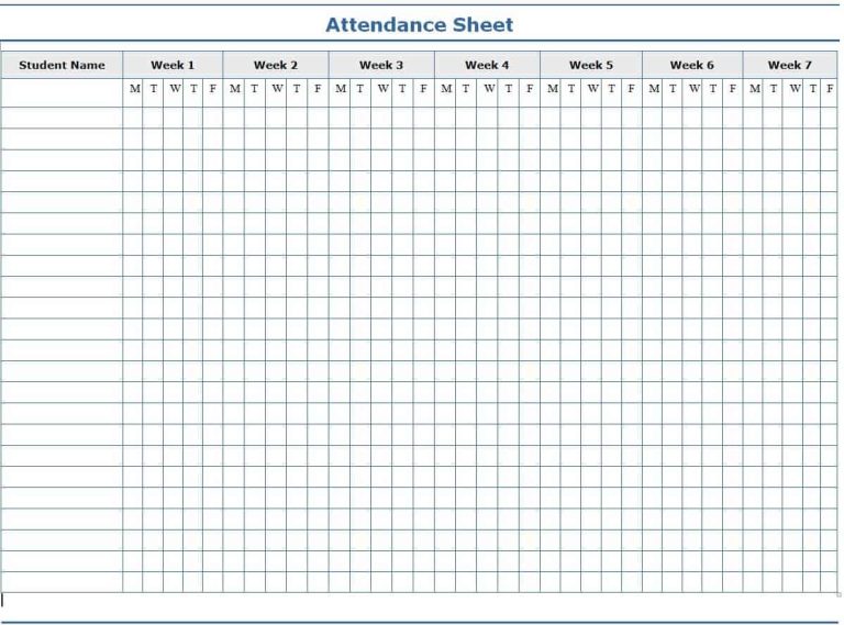 35 Handy Attendance Sheet Templates [in Word And Excel]